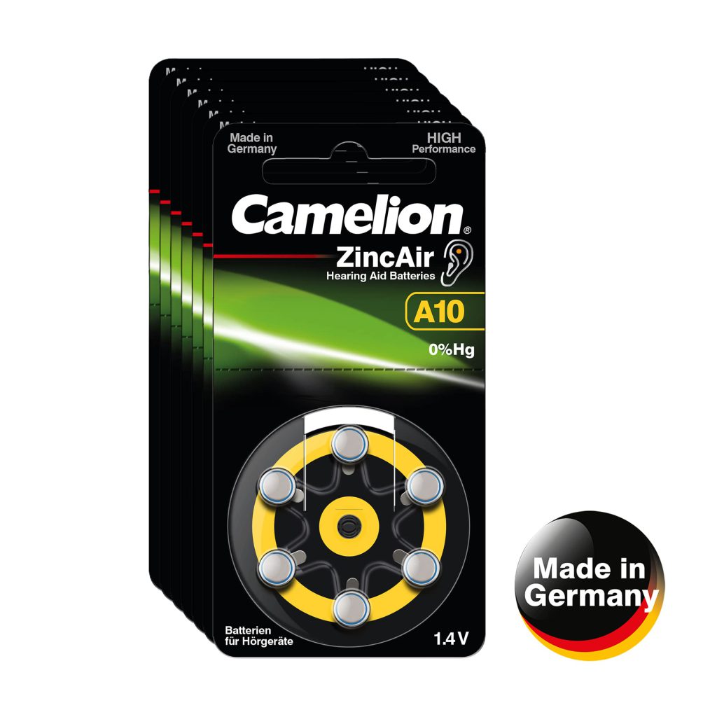 خرید باتری سمعک camelion A10 - پک 6 عددی - قیمت - ماهورا